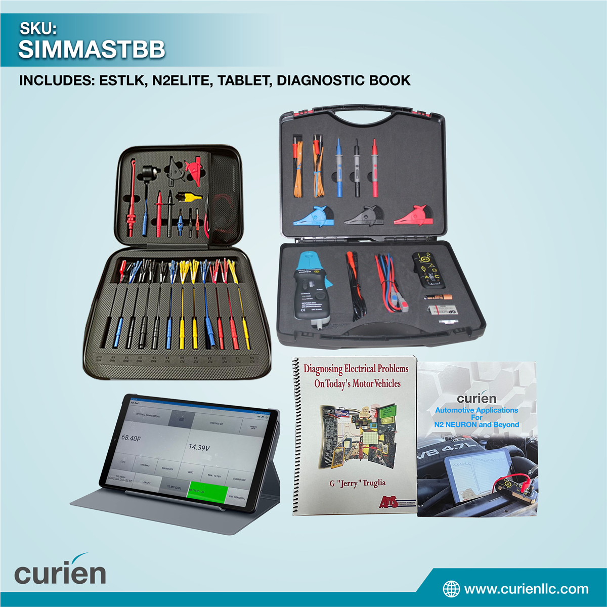 Curien Neuron N2 Elite; Pinout and Sensor Simulator Leads Kit; Tablet ...