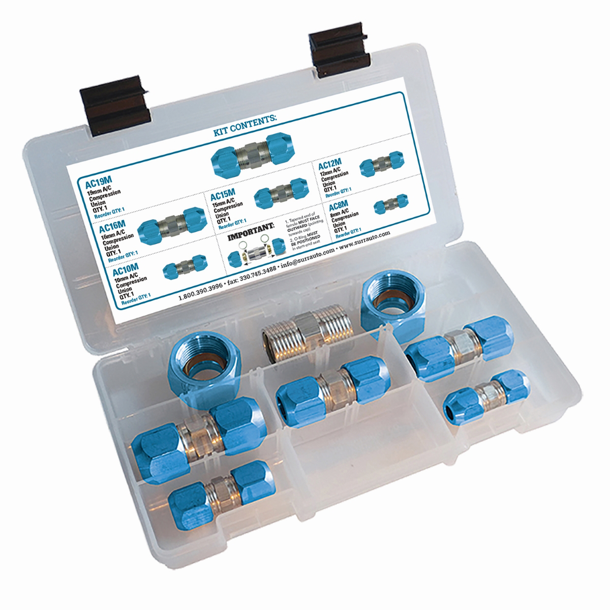 S.U.R.&R. Metric A/C Compression Union Kit – Mai Supplies