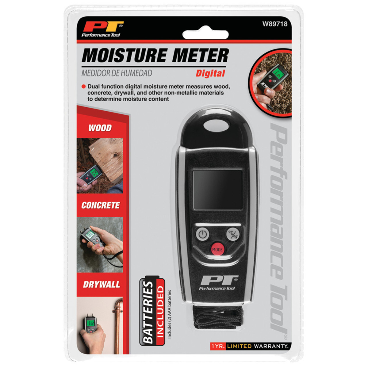 Wilmar Corp. / Performance Tool Digital Moisture Meter – Mai Supplies